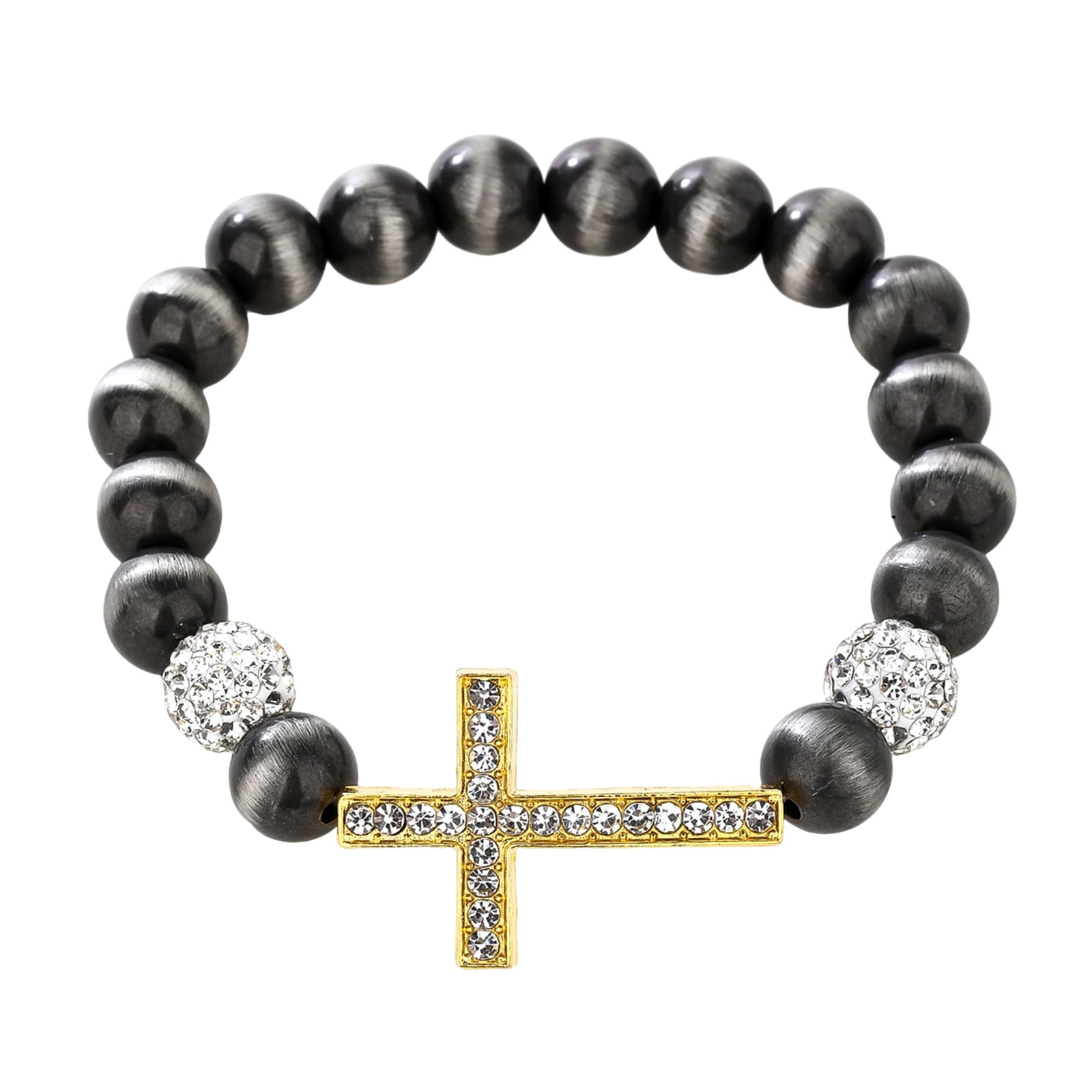 Elasticized Beaded Religious Showcasing Metallic Detailing and Sizing ...