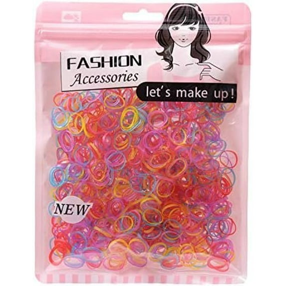 Elastics No Colored Hair Bands Fashion Girls Hair Ties 1000 Count Small ...