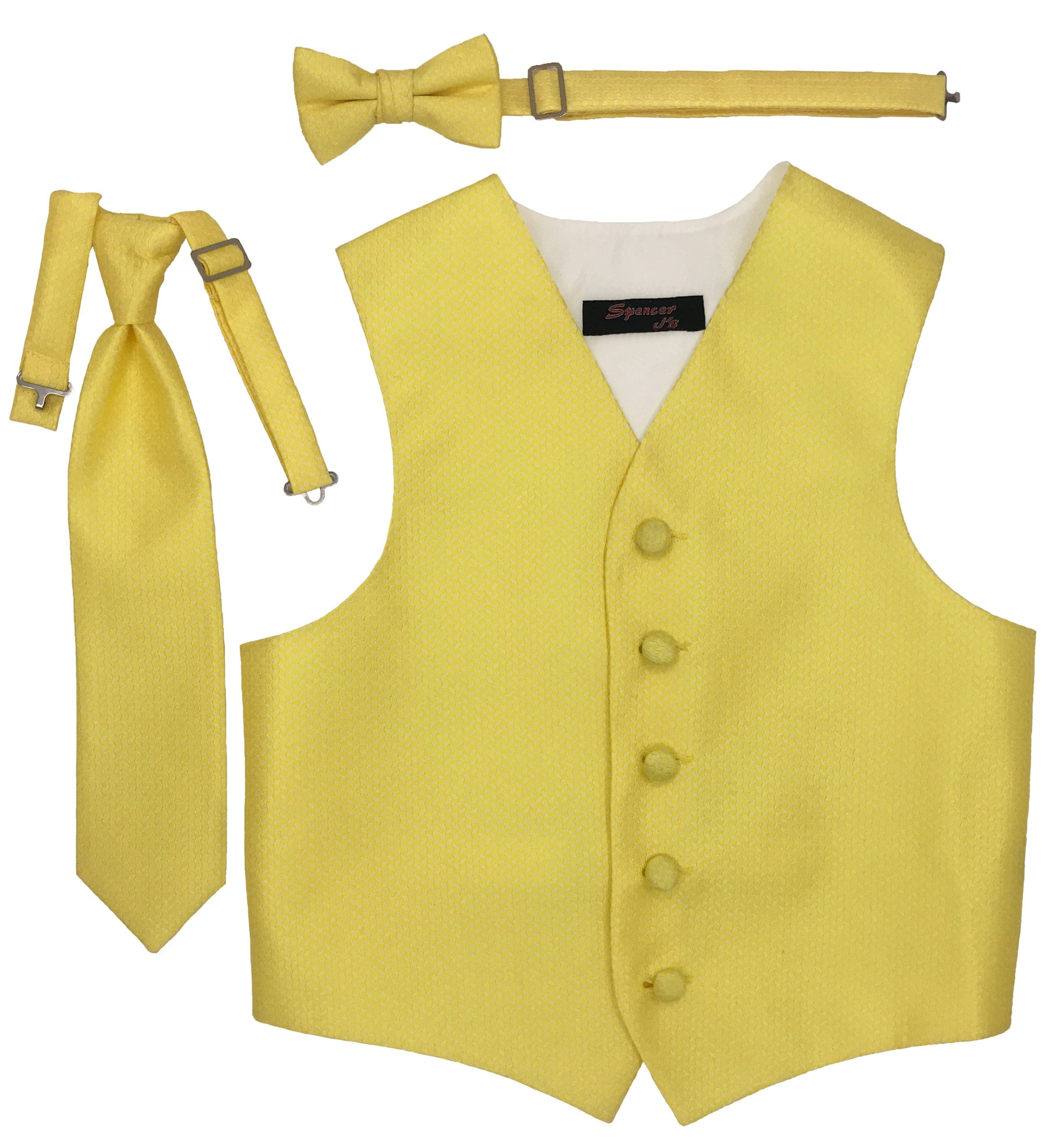 Elation Canary Boys Satin Vest Spencer J - Boys 3-4 - Walmart.com