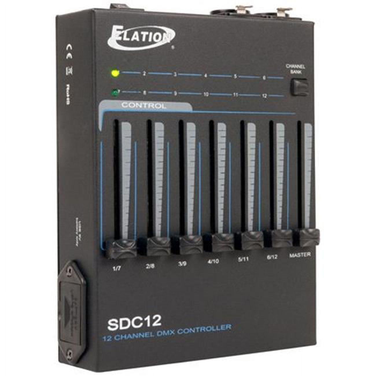 Elation SDC12 Battery Powered Portable Handheld Dmx 12-Channel ...