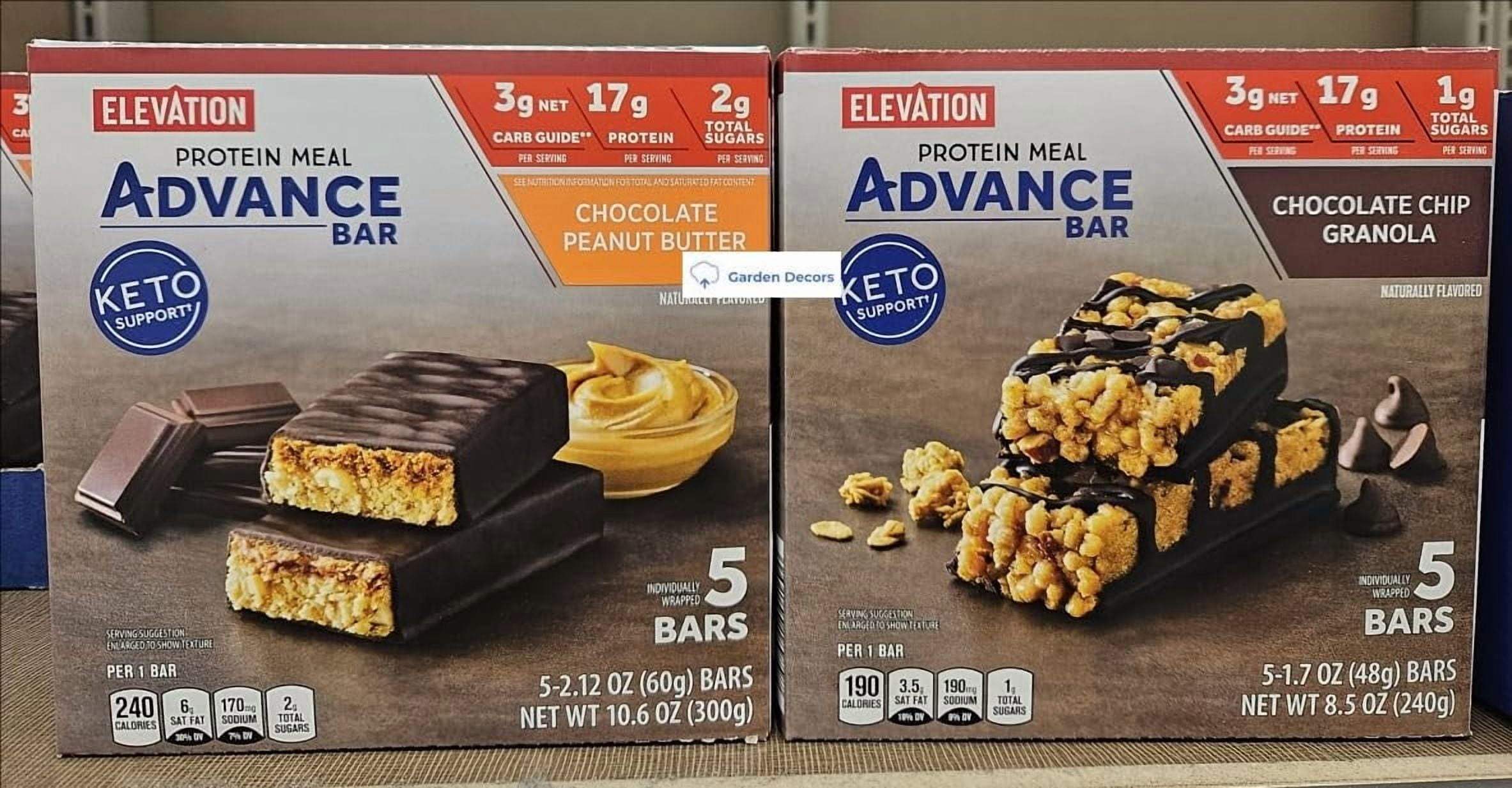 Elavation Meal Advance Bar Keto Support Chocolate Peanut Butter ...