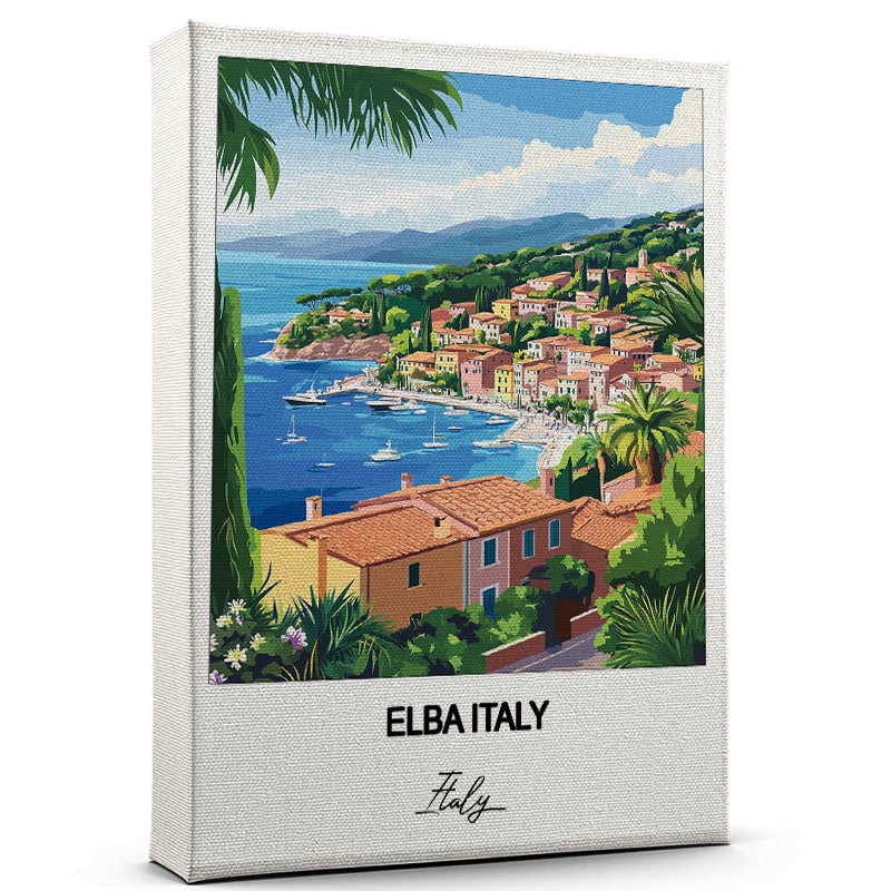 Elba Italy Travel Decorative Art Canvas – Italy Canvas – Colorful ...