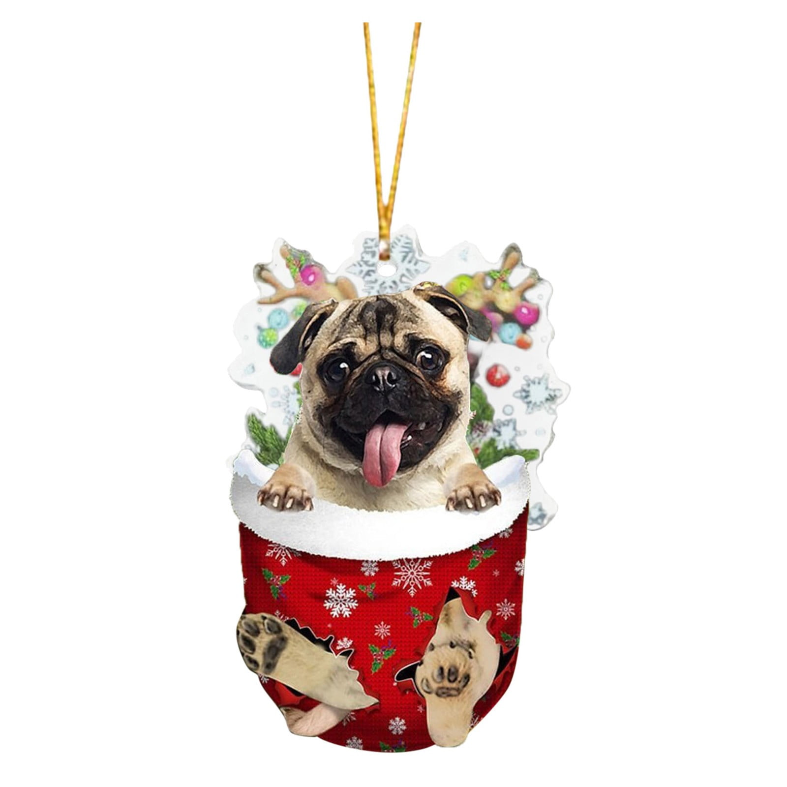Elbeaqi Christmas Decor Ceiling Decor Christmas Ornaments Dog for Tree ...