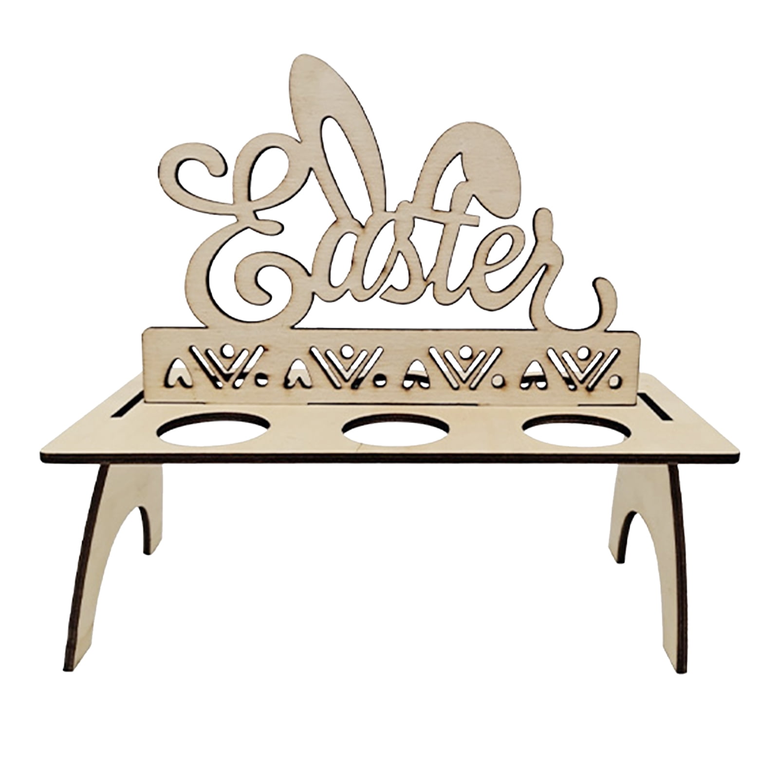 Elbeaqi Easter Party Gift Decorations Wooden Easter Diy Egg Rack Rabbit ...