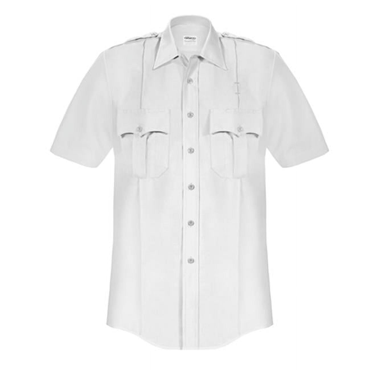 Elbeco Men's Paragon Plus Uniform Shirt Short-Sleeve, White, Medium ...