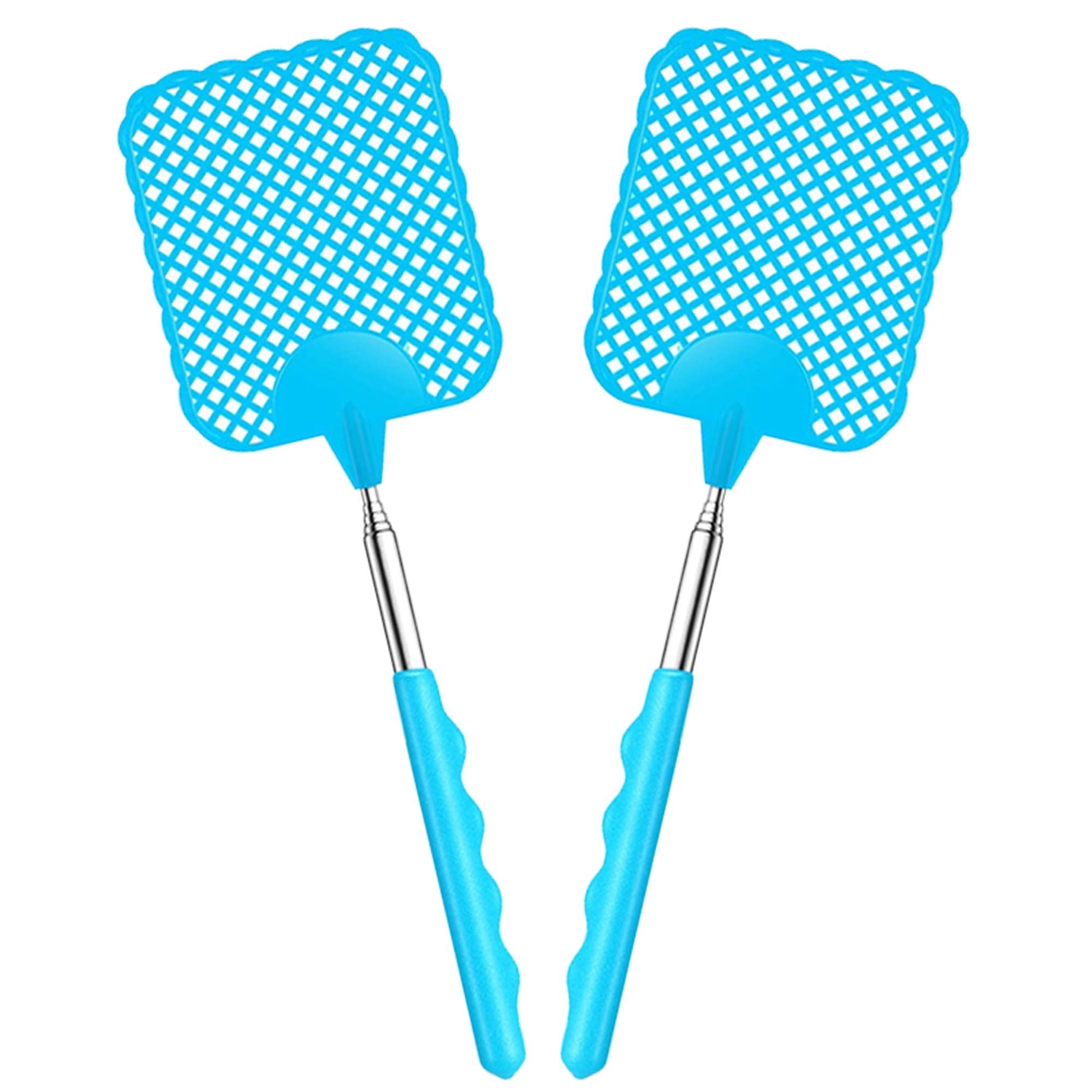 Elbourn Telescopic Fly Swatter 2-Pack, Multi-Color, Heavy Duty Bug ...