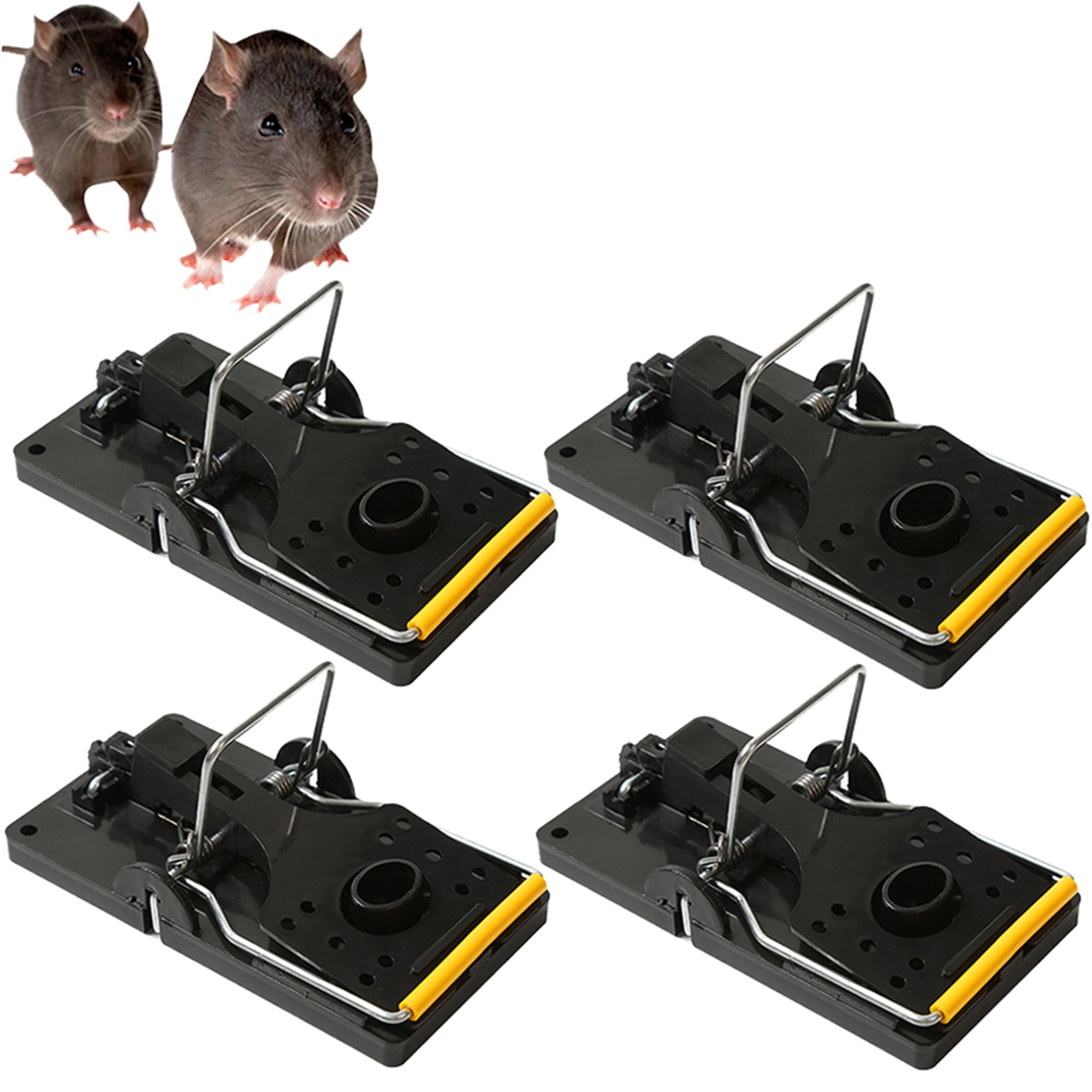 Elbourn 4 Pack Reusable Rat Catching Mice Mouse Traps Mousetrap Bait