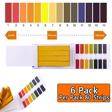 Haobase 80 Strips pH 1-14 Litmus Paper Test Indicator for Water & Soil ...