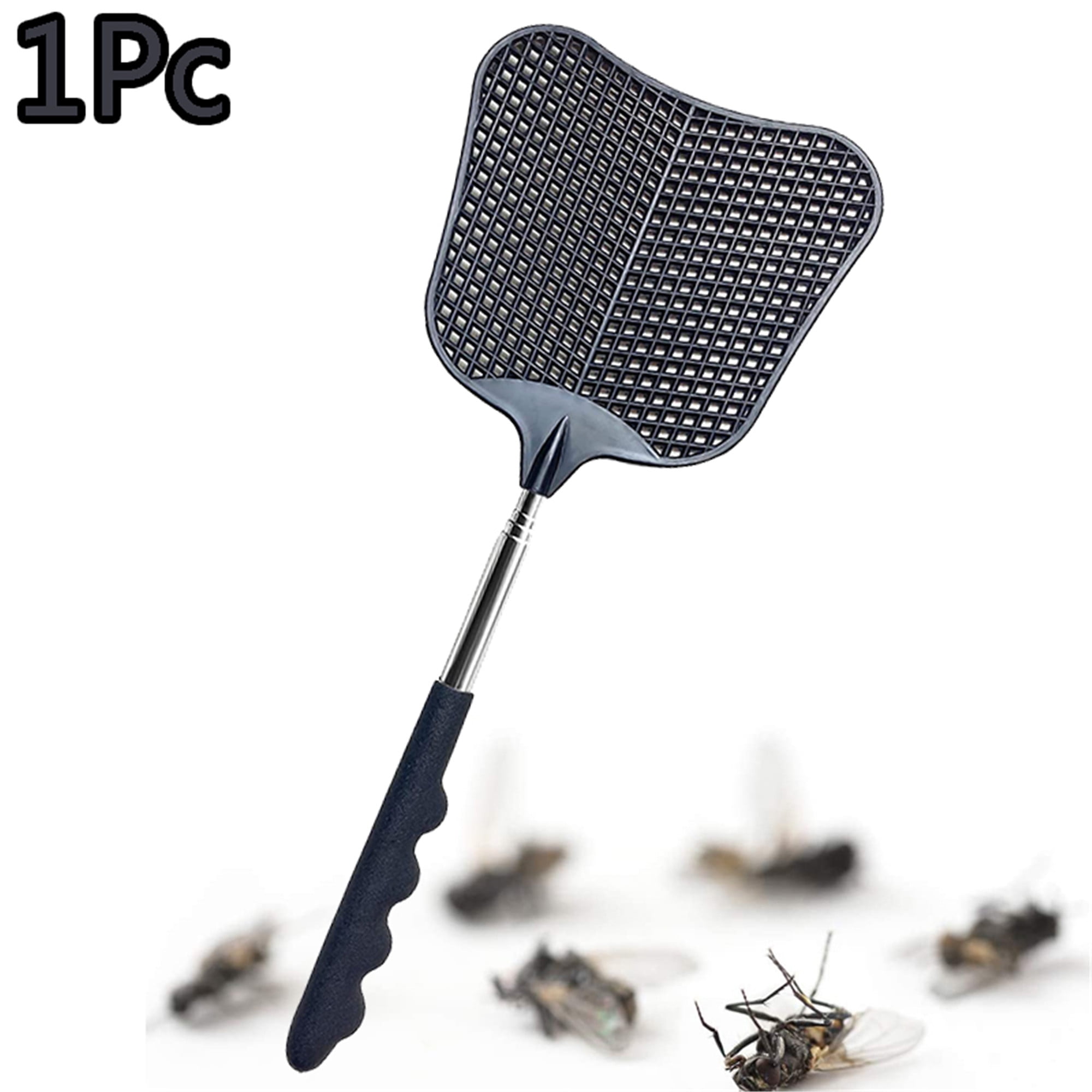 Elbourn Adjustable Plastic Fly Swatter Home Long Handle Fly Swatter ...