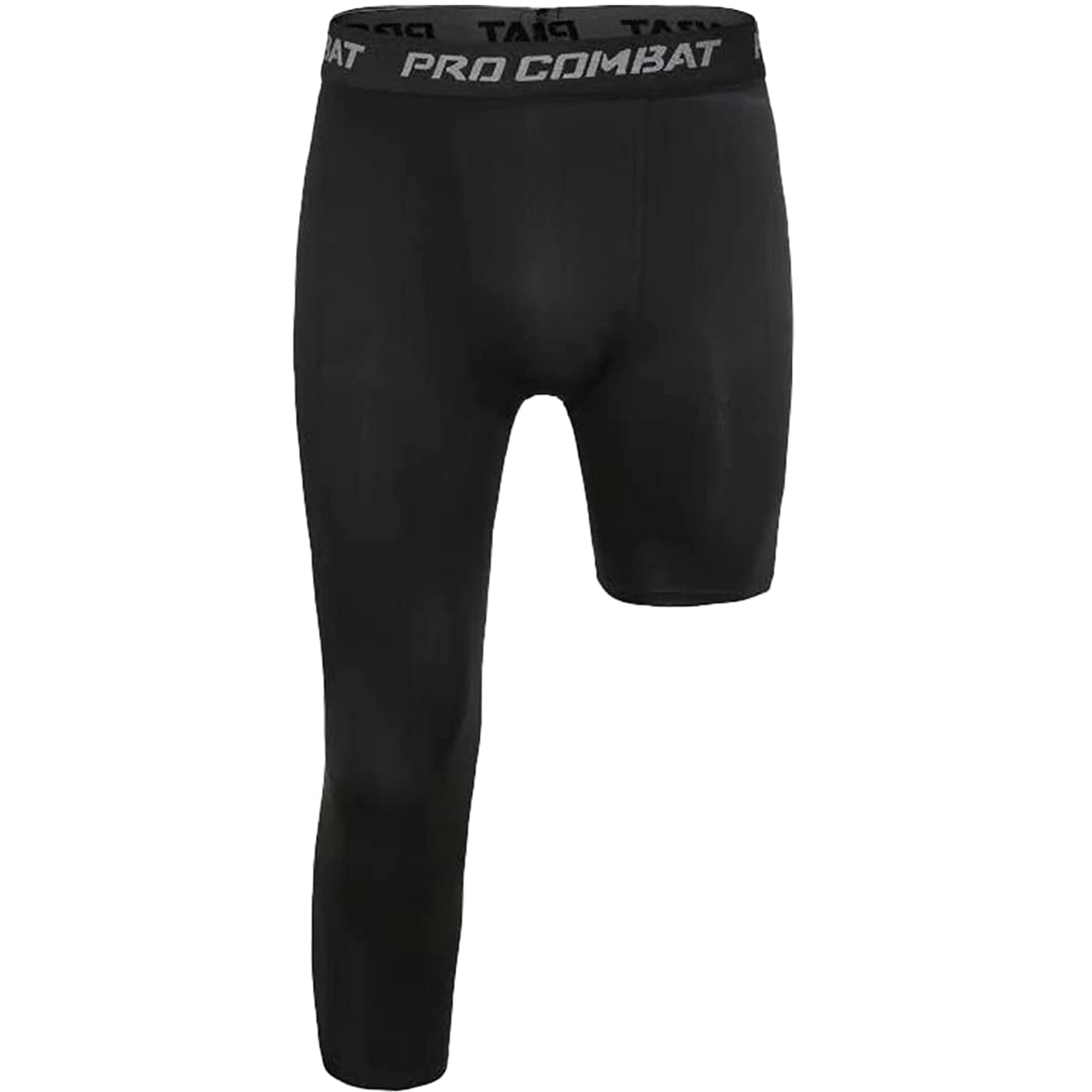 Elbourn Unisex Single-Leg 3/4 Compression Tights, Football and Sports ...