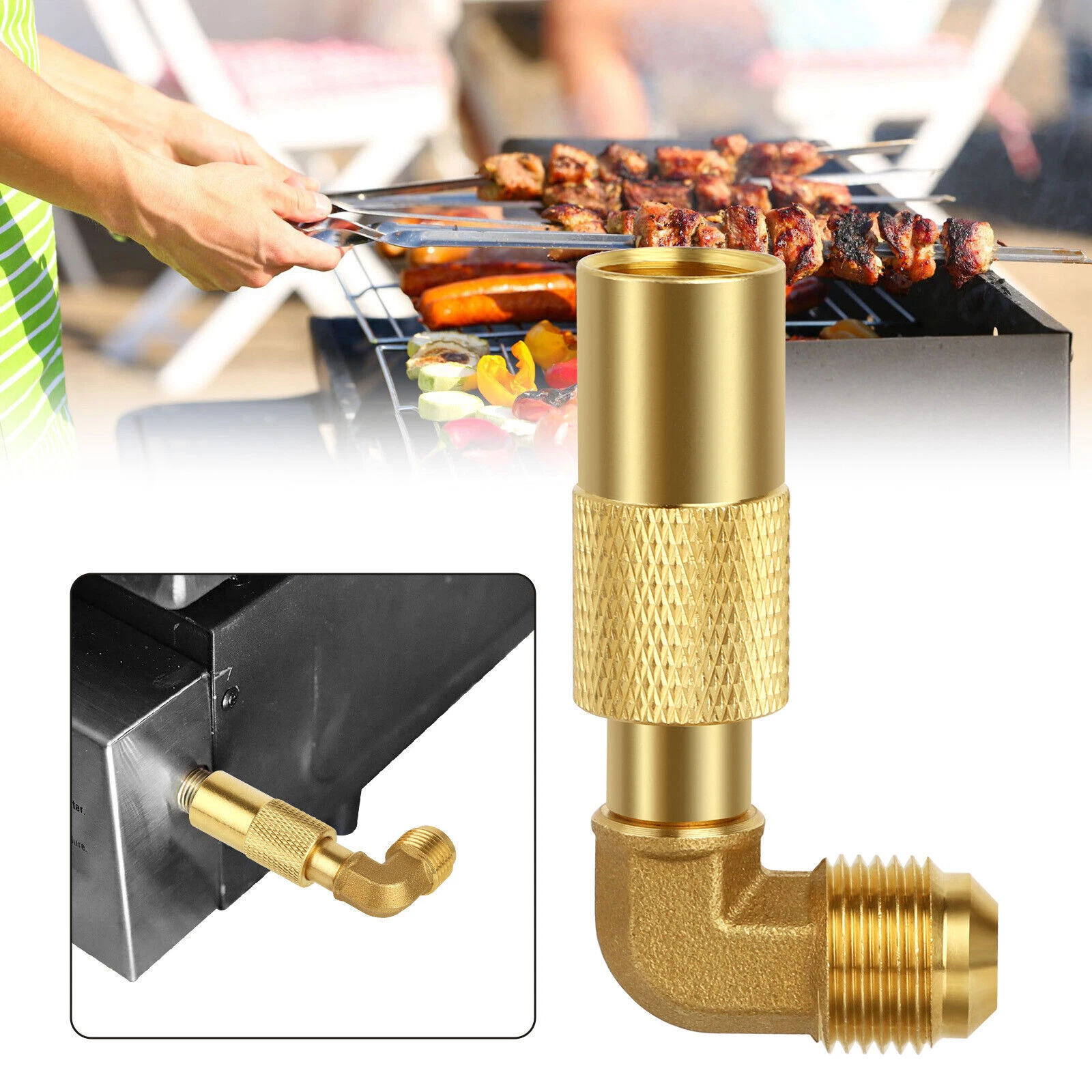 Elbow Fitting 3/8" Male Flare Propane Elbow Adapter Fitting For 17 ...