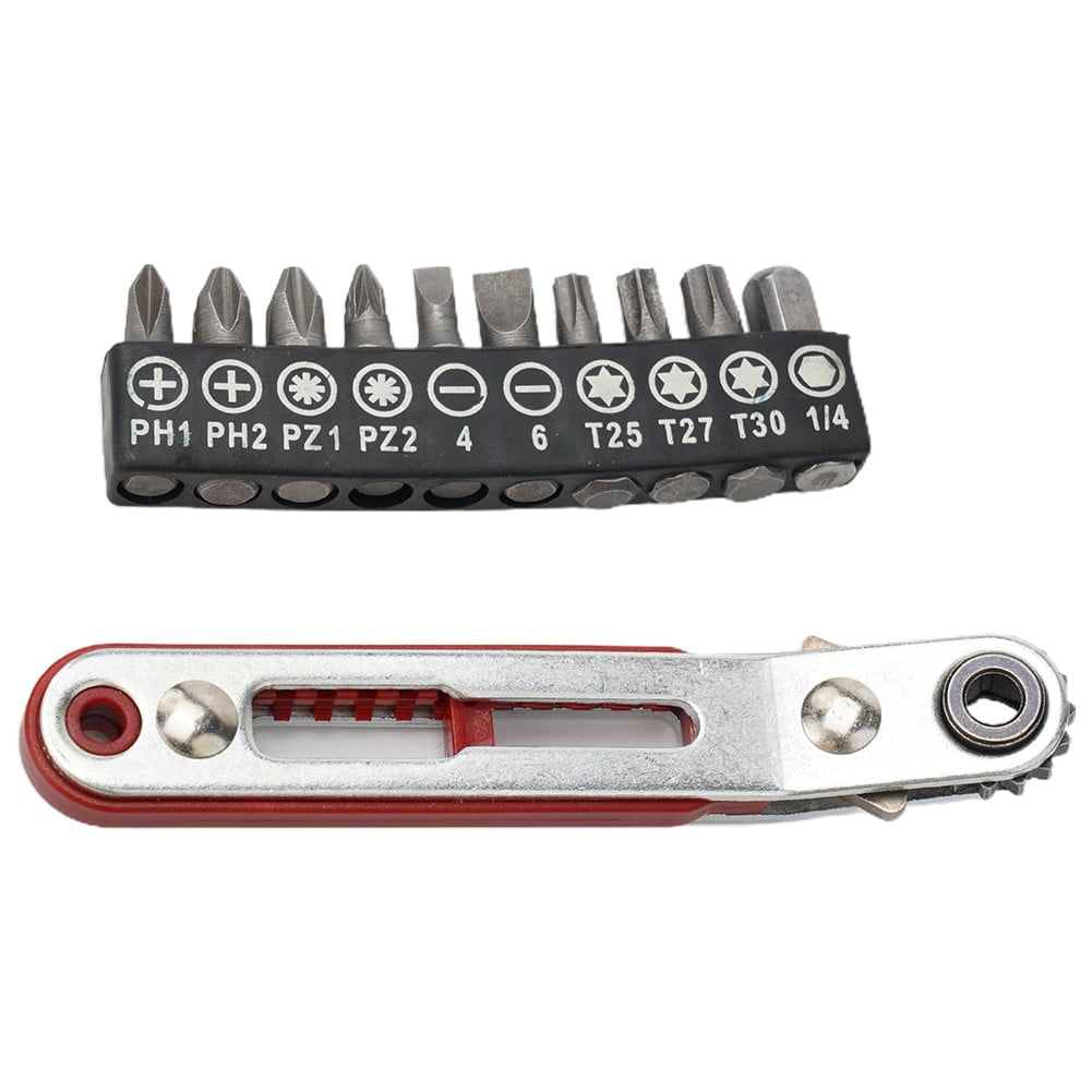 Elbow Head Mini Ratchet Wrench 90 Degree Offset Screwdriver Handle with ...