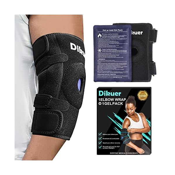Elbow Ice Pack Wrap for Tendonitis and Tennis Elbow,Wearable Elbow Arm ...