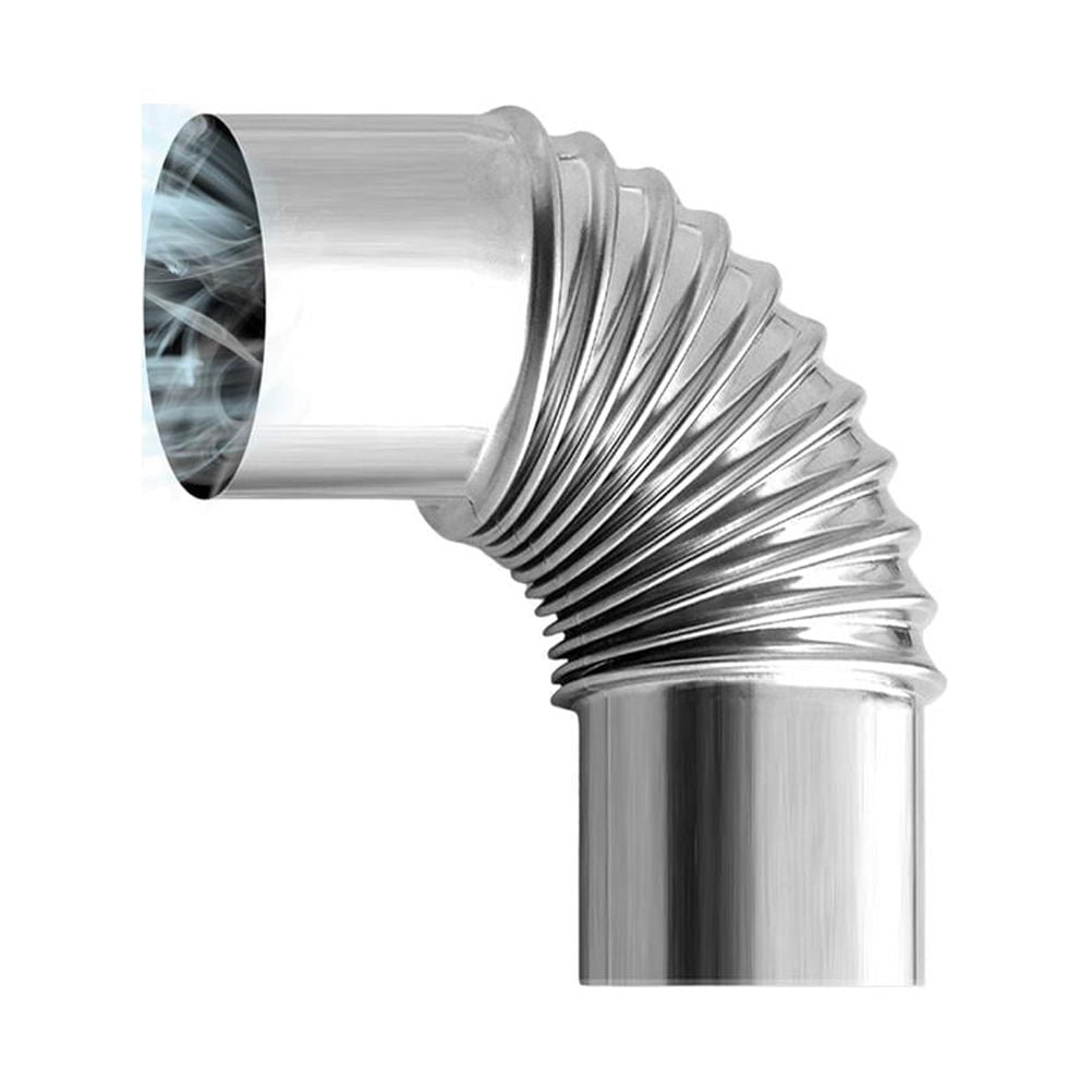Elbow Pipe 2.36 inch Stove Pipe Stainless Steel Wood Stove Chimney 90 ...
