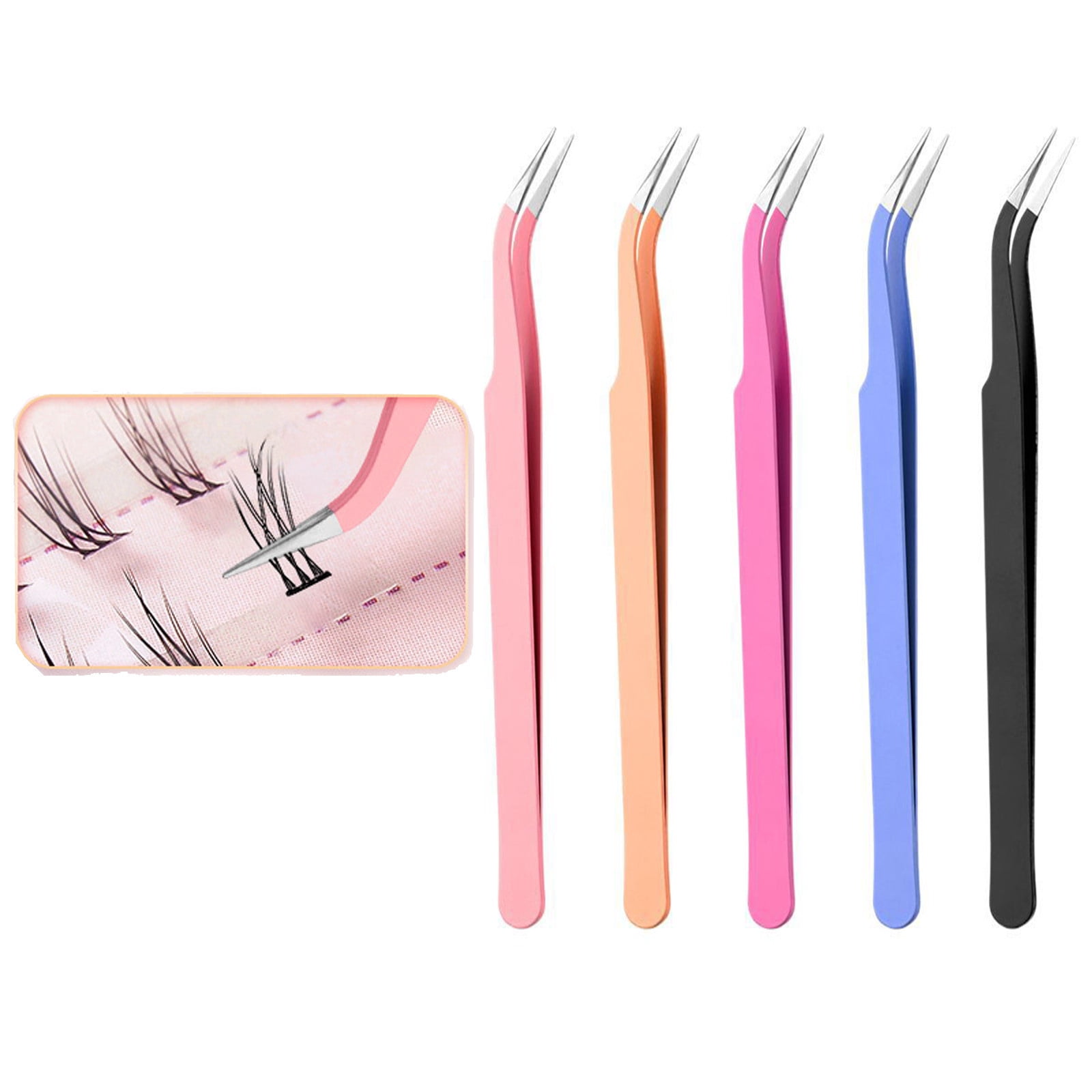 Elbow Precision Tweezers | Curved Stainless Steel Non-Magnetic ESD Safe ...