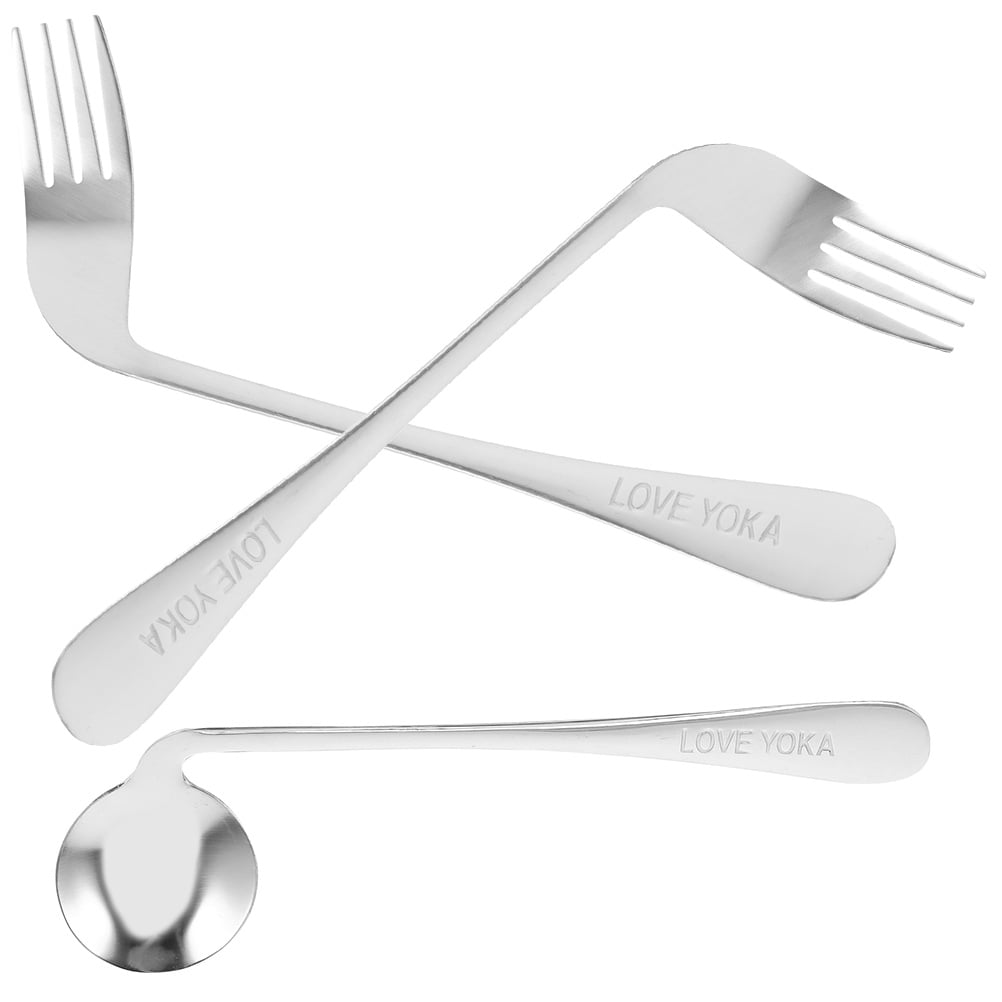 Elbow Spoon and Fork The Elderly Curved Silverware Bevel Aid Best Drill ...