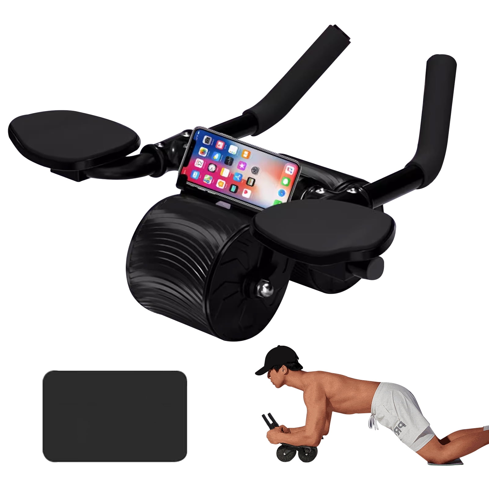 Elbow Support Automatic Rebound Abdominal Wheel,Ab Roller for Abdominal ...