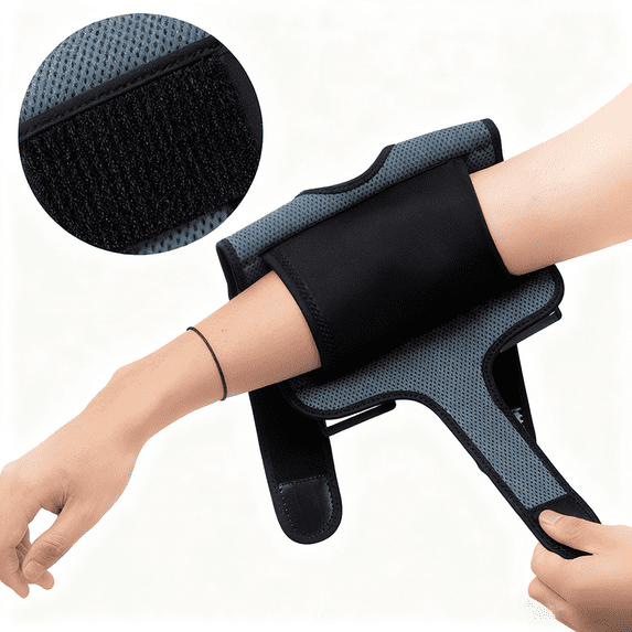 Elbow Support Brace with 2 Removable Metal Splints - Compression Sleeve ...