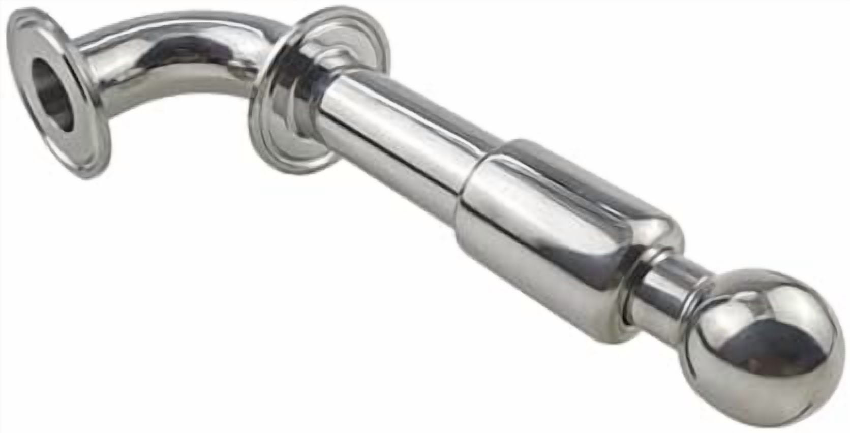 Elbow Type Rotating CIP Spray Ball 1.5" TC to 1.5"TC Double Tri Clover ...