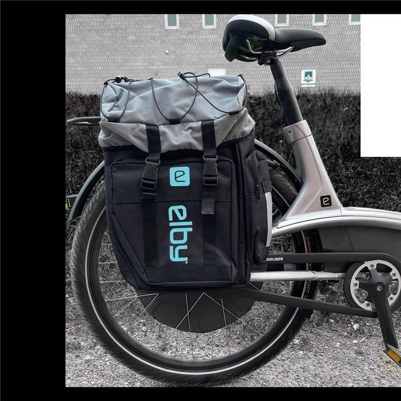 Elby Bikes E08158 Pannier Bag with Malibu Blue Logo, Black - Walmart.com