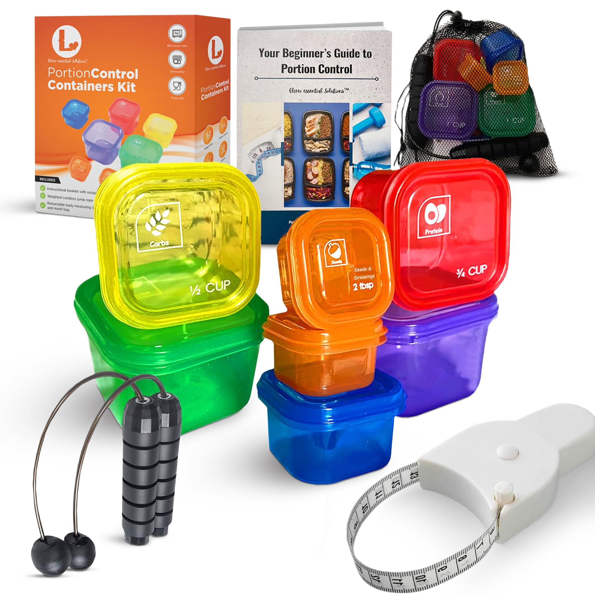 Elceeo essential Solutions 21 Day Portion Control Containers Weight ...