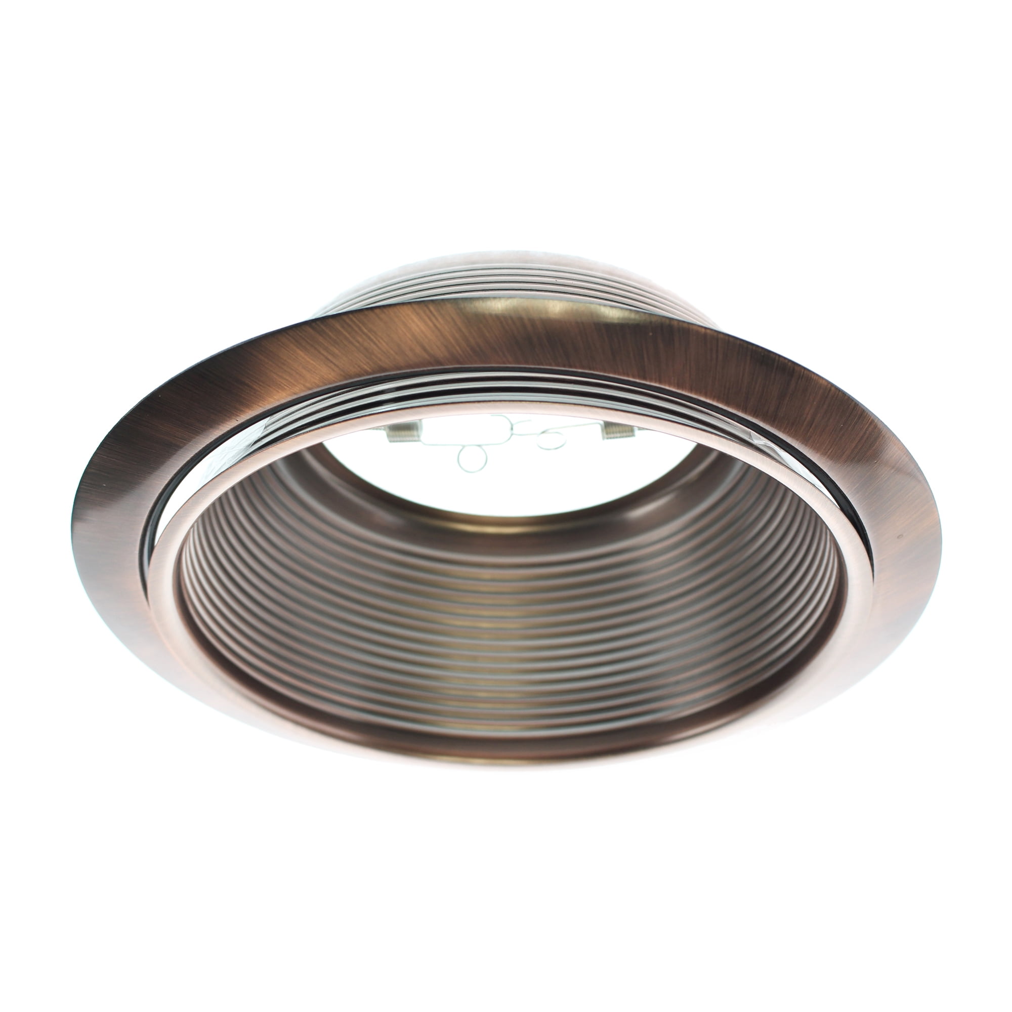 Elco Lighting 6-Inch Recessed Metal Baffle Trim, Copper Finish, Ceiling ...