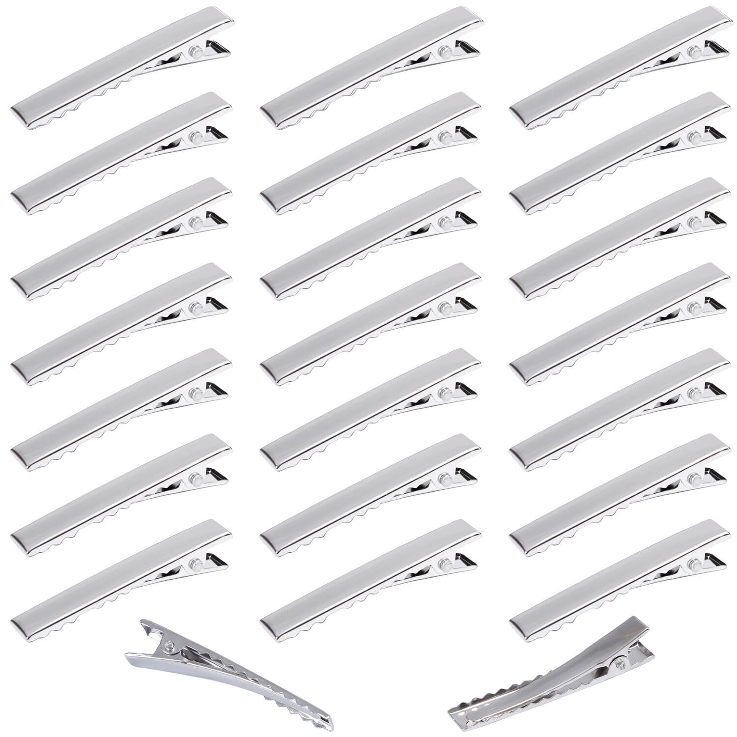Elcoho 150 Pieces Metal Hair Clips Single Prong Alligator Clips Curl ...