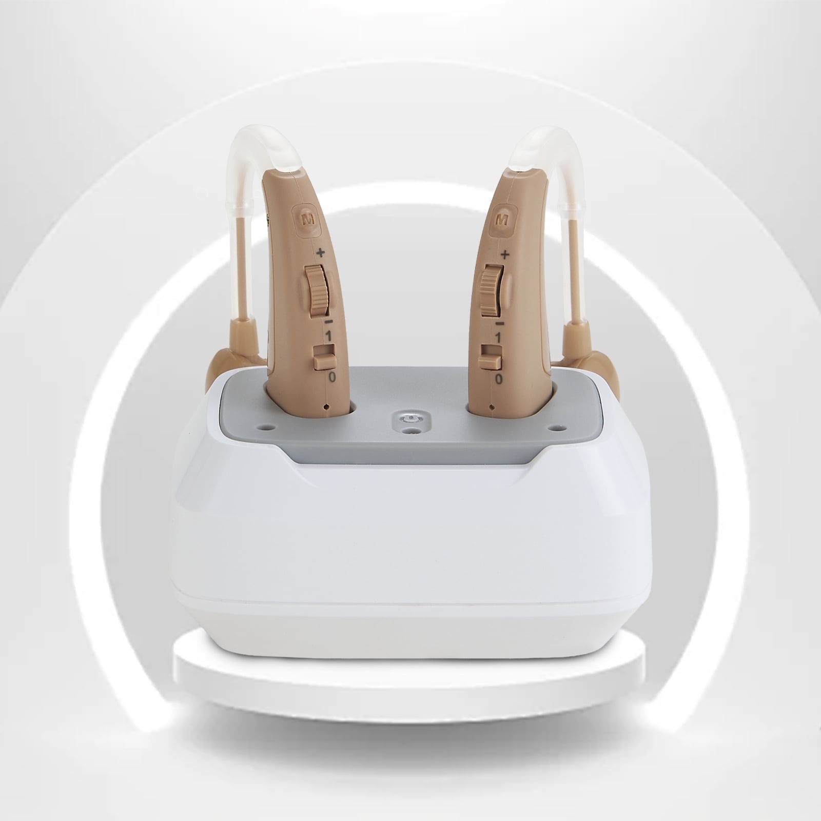 ELCTRTICI Rechargeable Hearing Aids for Adults - Adjustable Volume with Slide Control, 4 Noise ...