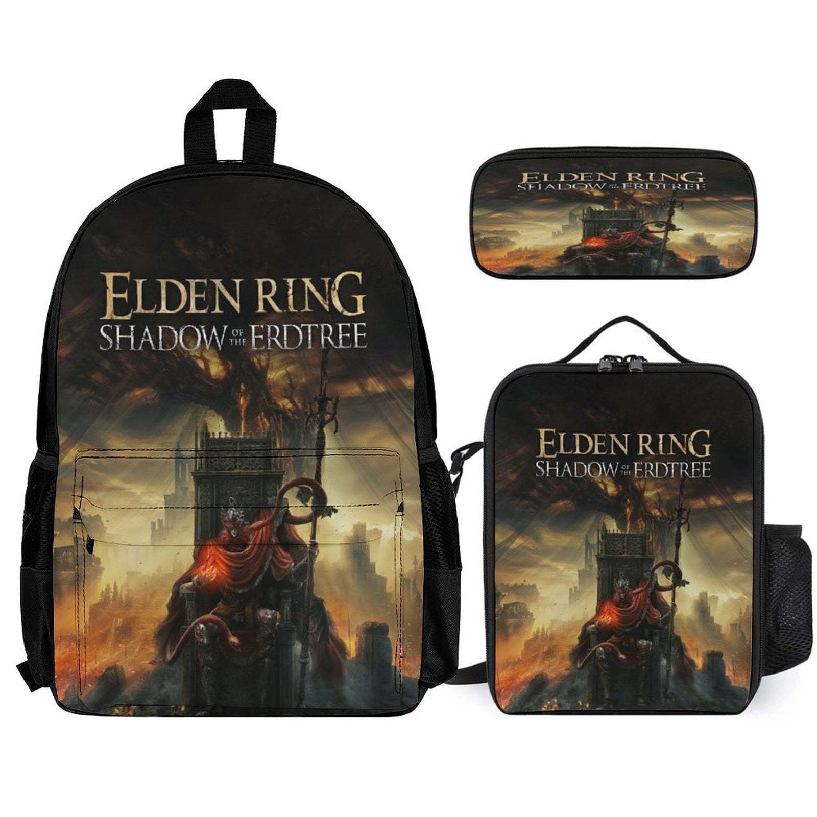 Elden Ring Backpack Set Cartoon Bookbag Backpack with Lunch Box Pencil ...