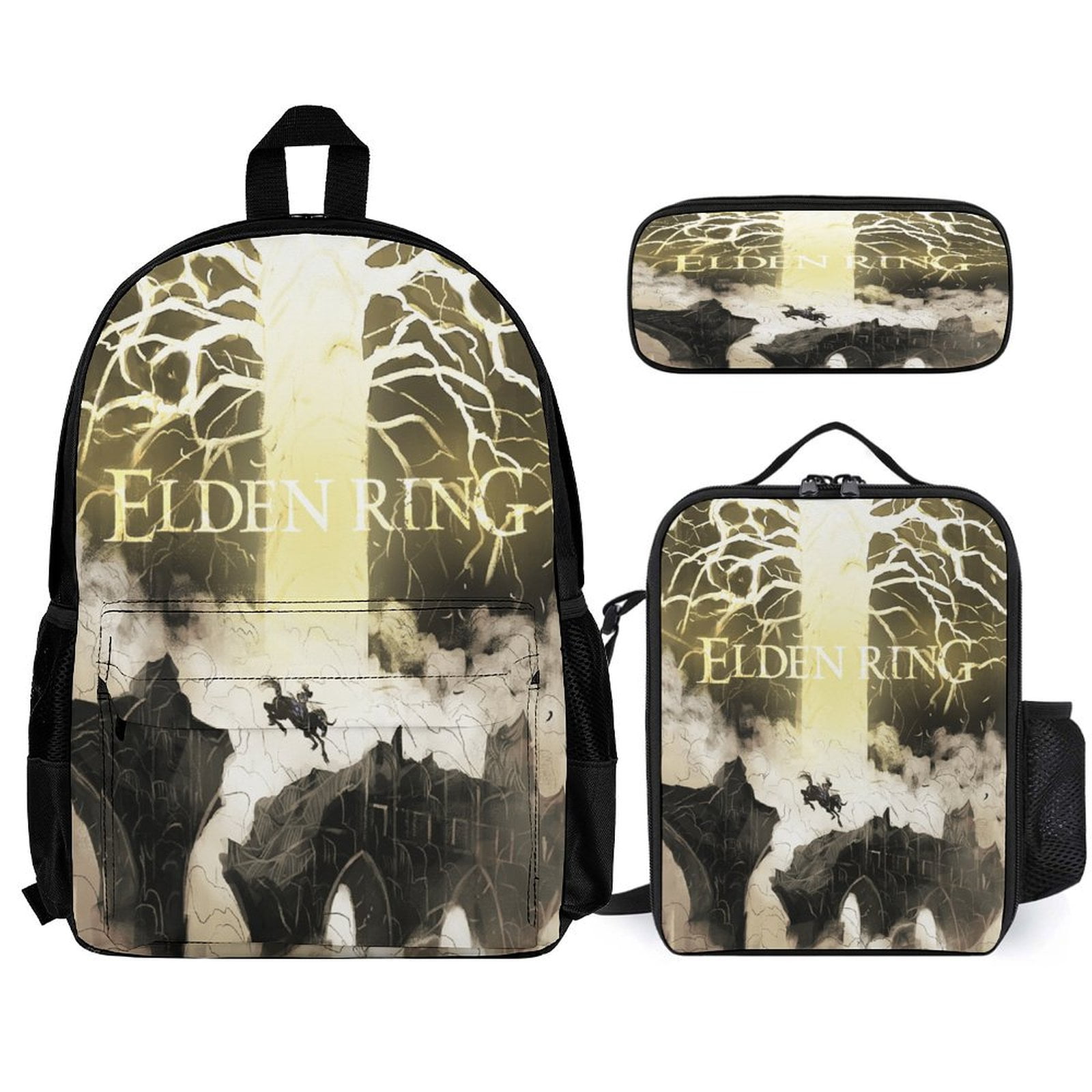 Elden Ring Backpack Set Cartoon Bag Backpack with Lunch Box & Pencil ...
