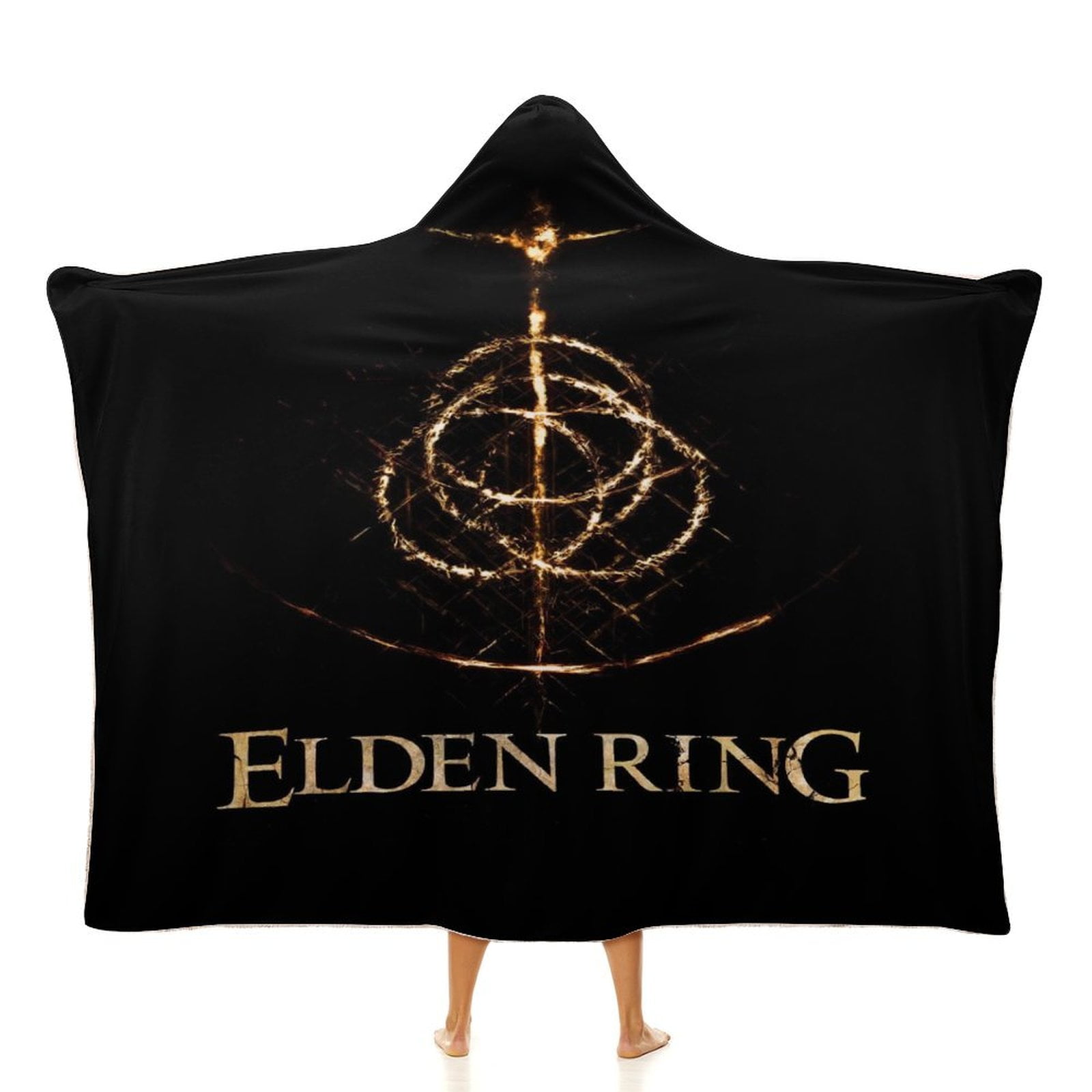 Elden Ring Blanket Flannel Fleece Blanket Hooded Cloak Nap Quilt Bed ...