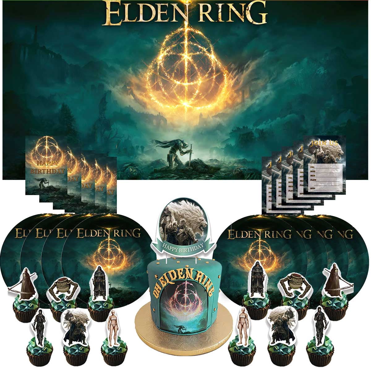 Elden Ring Invite Invitation Cards Party Supplies Decor Decorations ...