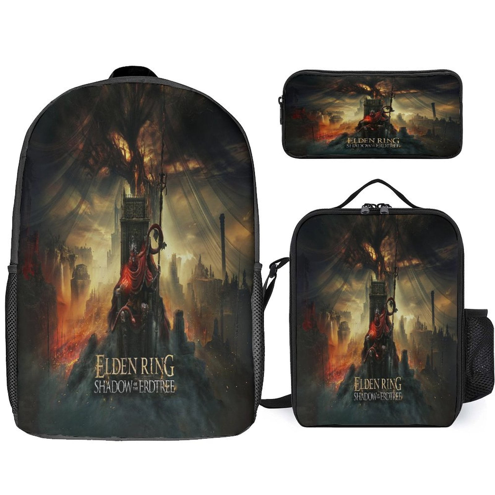 Elden Ring s Backpack Set Anime Bag 3 Piece Set Sports Casual Backpacks ...