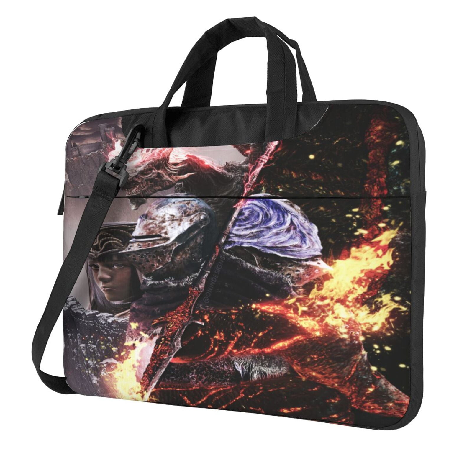 Elden Ring Laptop Bag with Extra Pocket Soft Carrying Handle & Shoulder ...