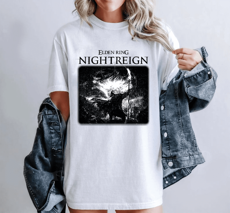 Elden Ring NightReign Shirt, Dark Fantasy Gamer Tee, Shadow Warrior ...