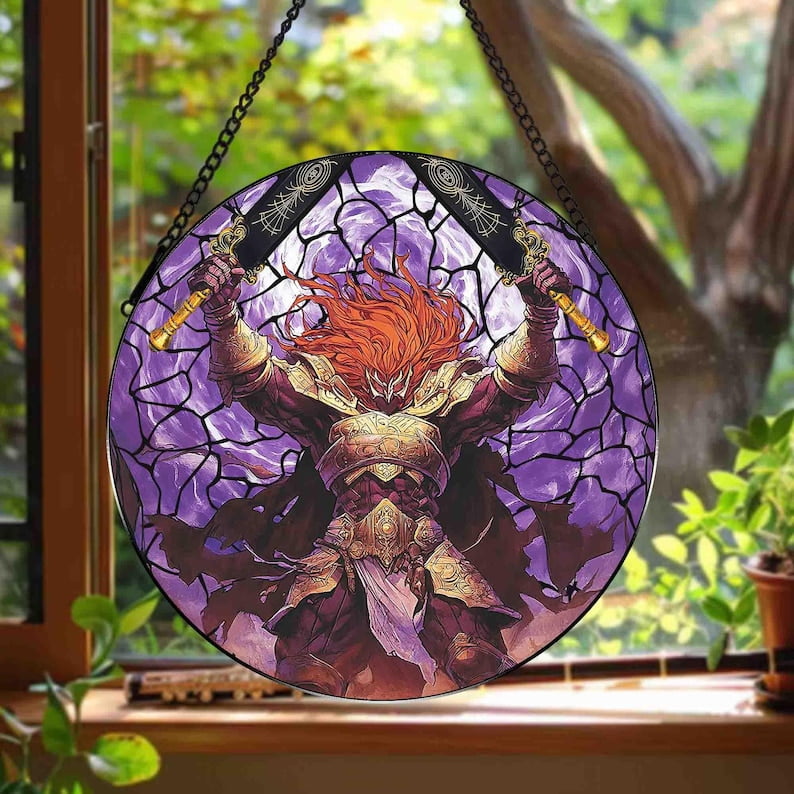 Elden Ring Radahn Glass Suncatcher, Suncatcher of Miquella Soulsborne Goddess of Rot Gaming ...