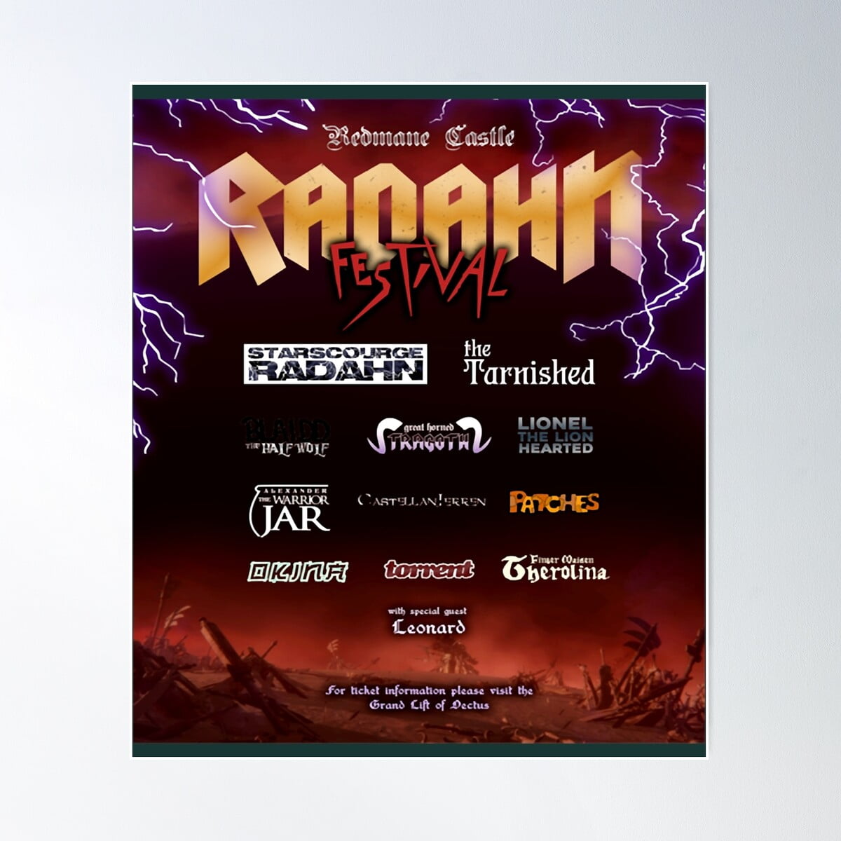 Elden Ring Radahn Poster, 12x18 UNFRAMED - Walmart.com