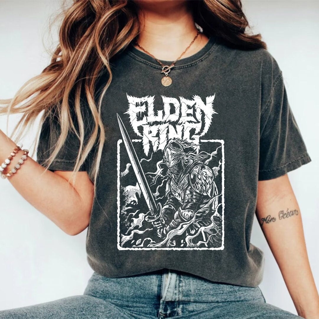 Elden Ring The Tarnished Heavy Metal Game shirt - Walmart.com