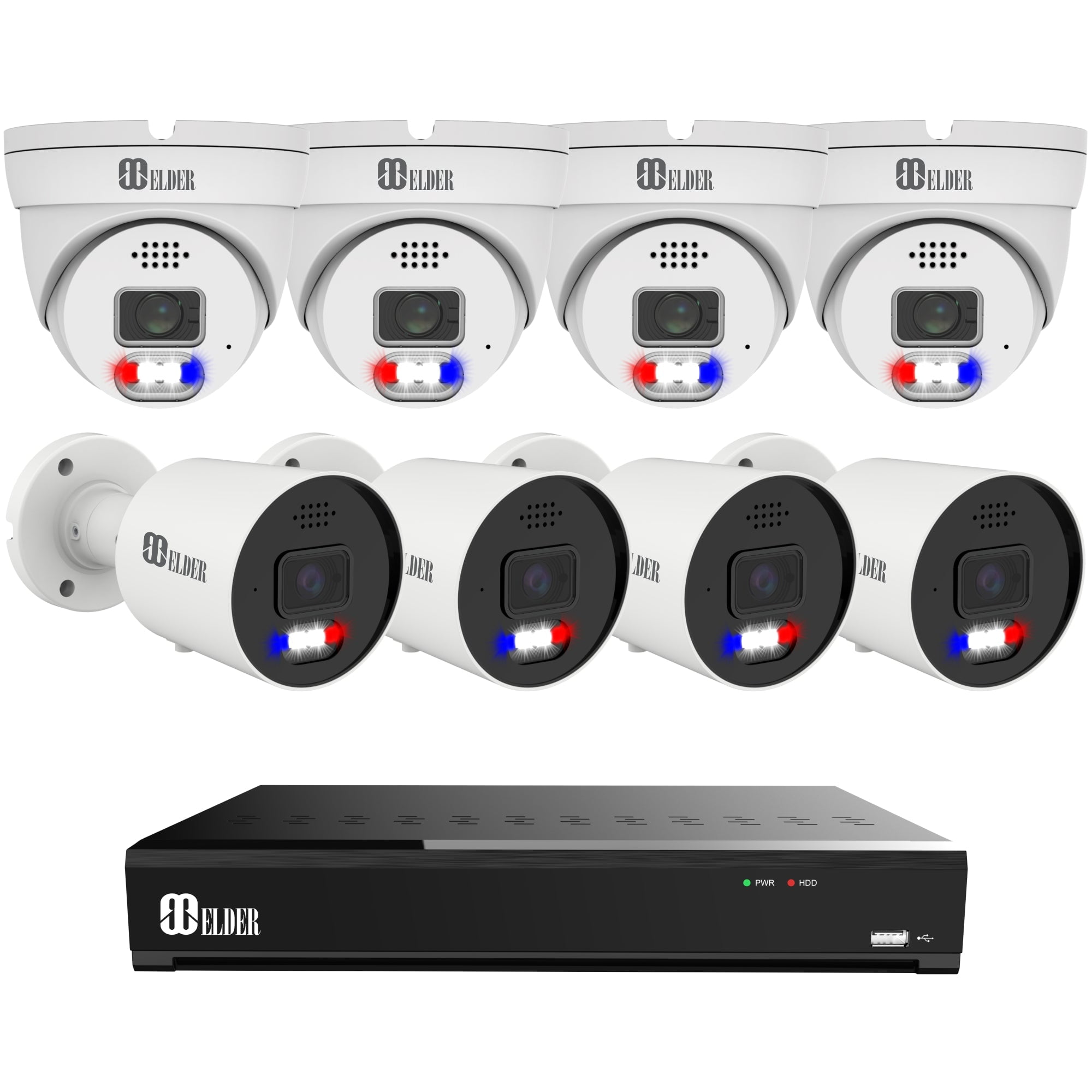 Elder AI Security Camera System 12MP NVR 8Ch PoE, 8-Camera 30FPS 4K ...