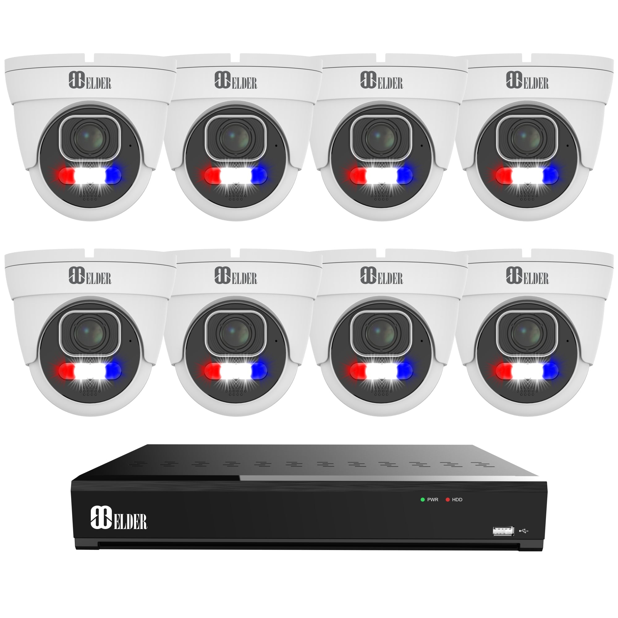 Elder AI Security Camera System 12MP NVR 8Ch PoE, 8-Camera Motorized 4K ...