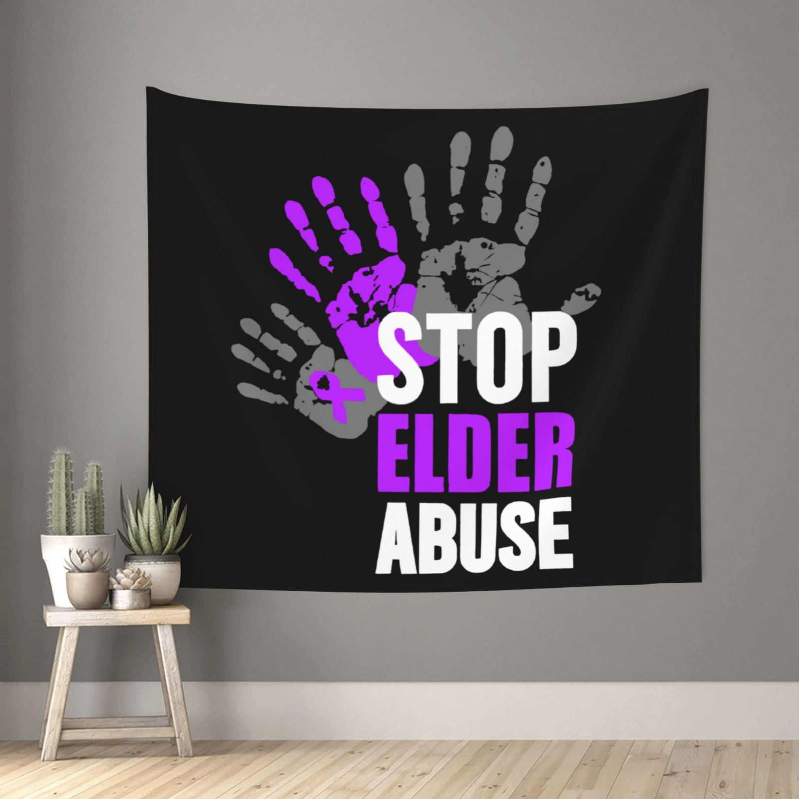 Elder Abuse Awareness Tapestry Banner Backdrop Flag Background ...