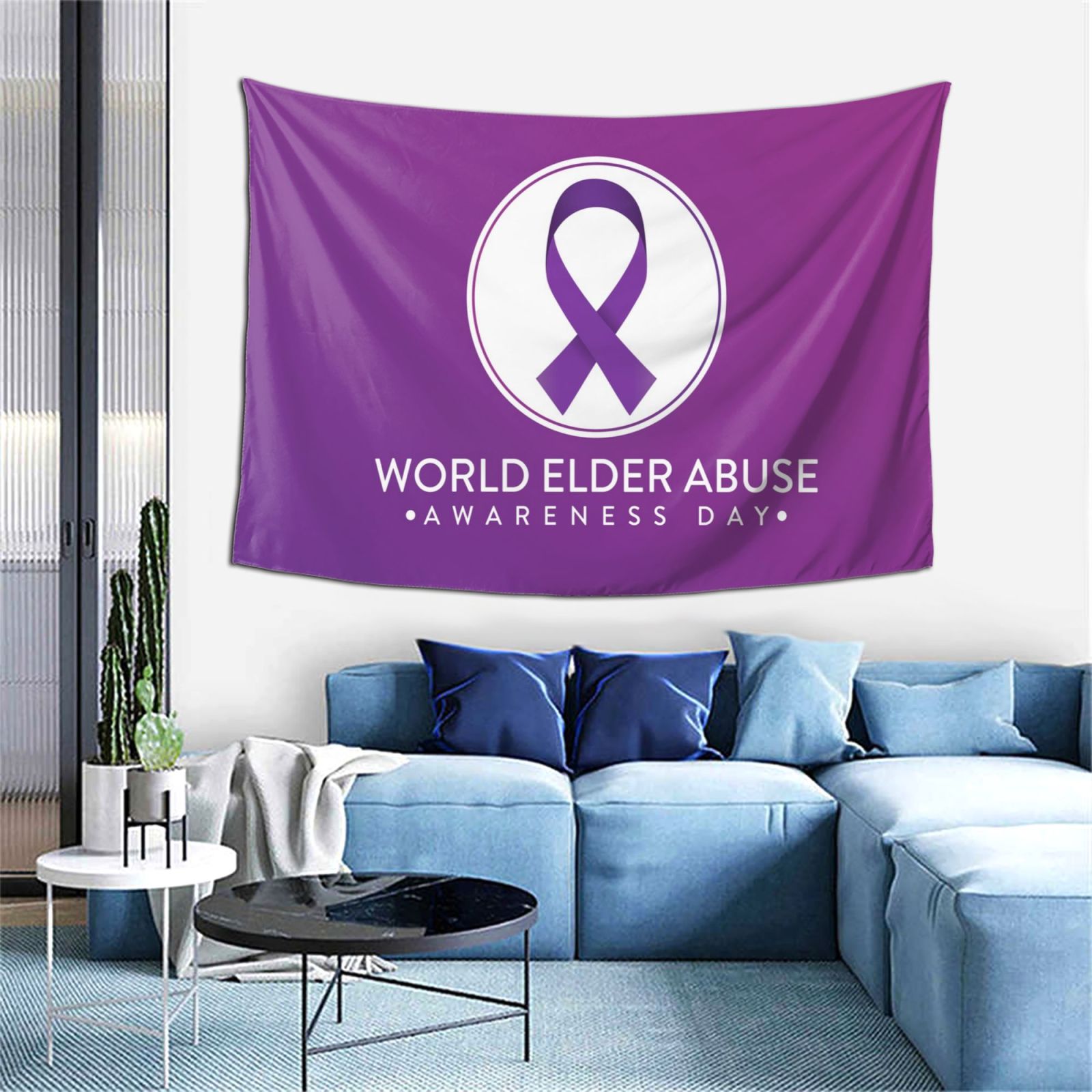 Elder Abuse Awareness Tapestry for Bedroom Aesthetic Wall Hanging ...