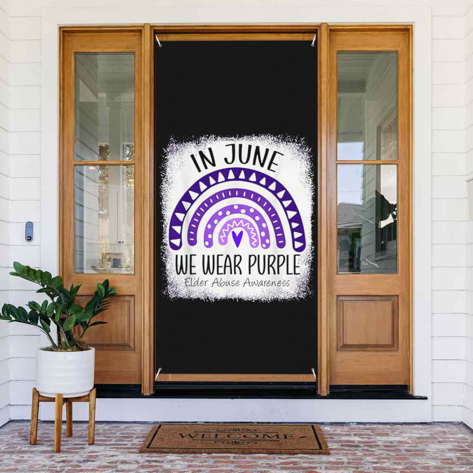 Elder Abuse Prevention Awareness Door Cover Decoration Backdrop Banner Flag Photography ...