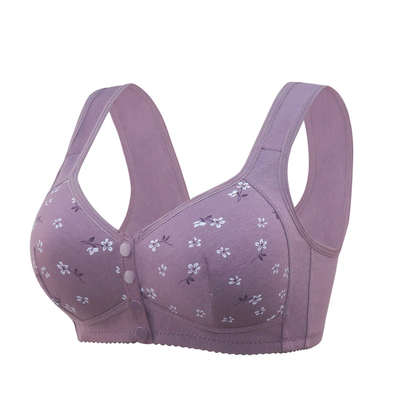 Elder Comfortable Plus Size Bra - Front Closure for Seniors Daily Wear ...