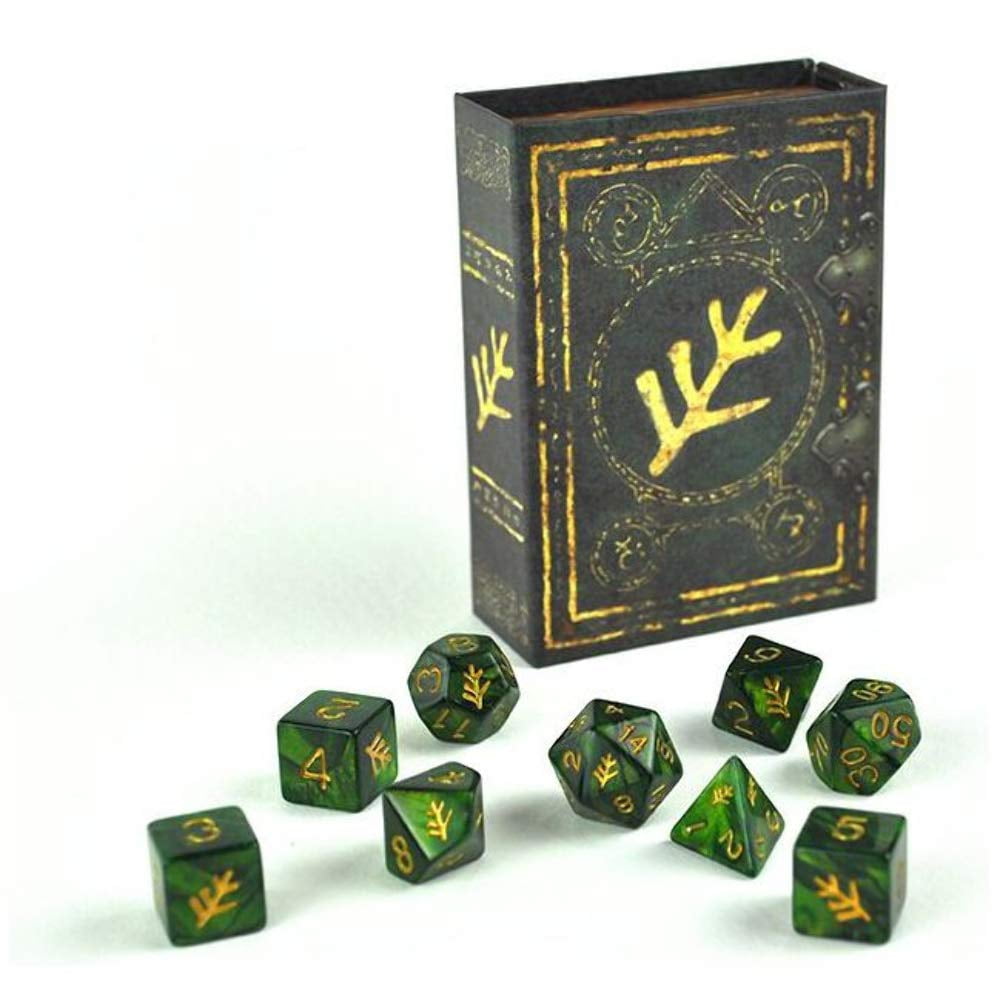 Elder Dice - Green Lovecraft Elder Sign Polyhedral Set - Walmart.com