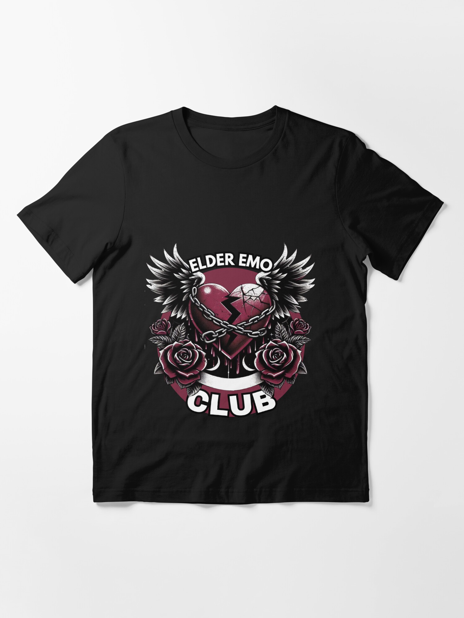 Elder Emo Club Vintage Alternative Retro Dark Music Vibes T-shirt, for ...