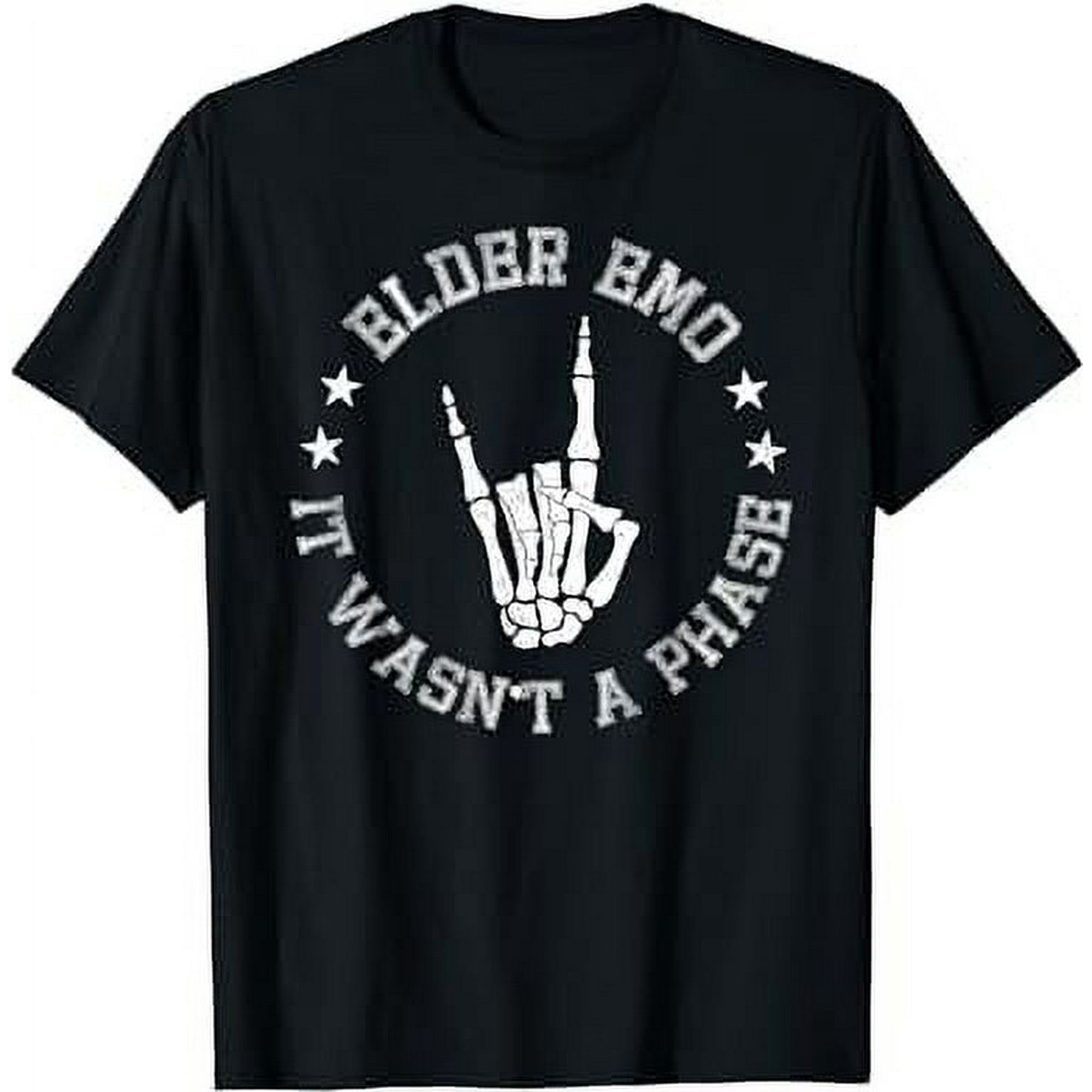 Elder Emo It Was Never A Phase For Old Fans Of Emo Music T-Shirt ...