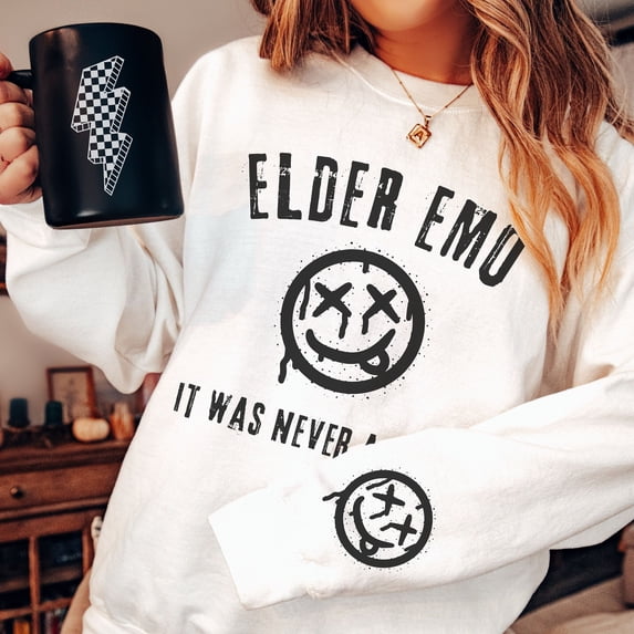 Elder Emo TShirt Emo Gift It Was Never a Phase Emo TShirt Pop Punk ...