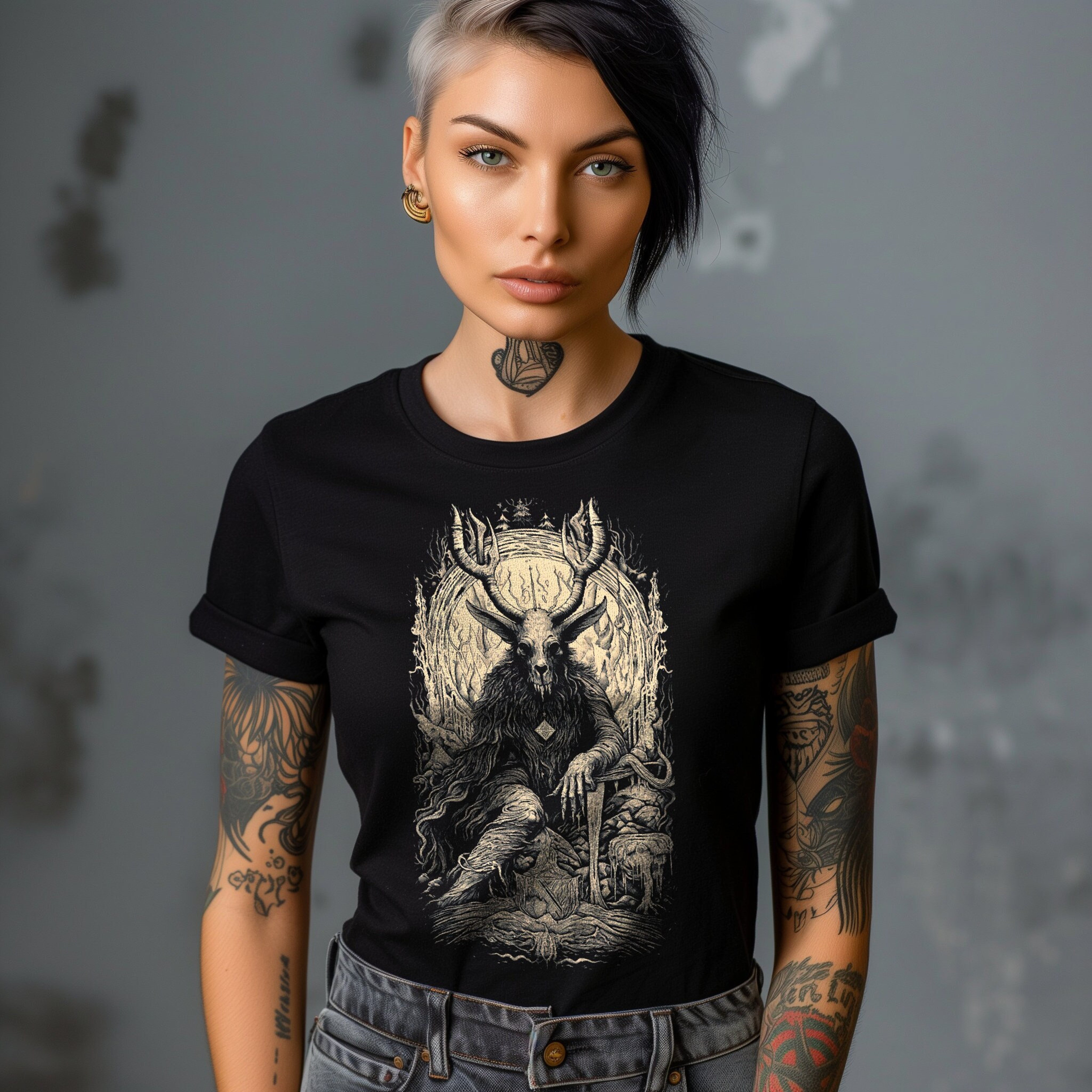 Elder God Tee - Pagan | Witchy | Satanic | Temple | Black Metal | Goth ...