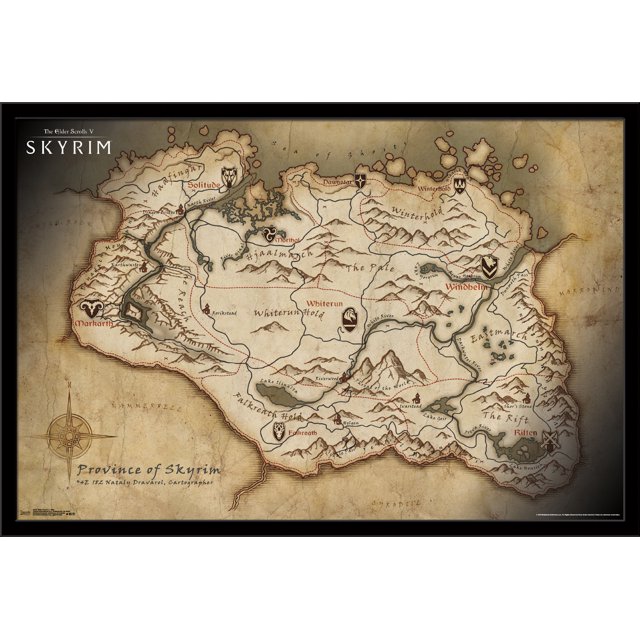 Elder Scrolls V - Map - Walmart.com